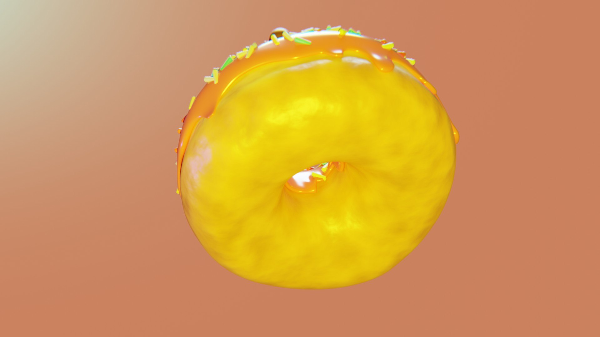 3D Model A Glossy Doughnut - TurboSquid 2047061