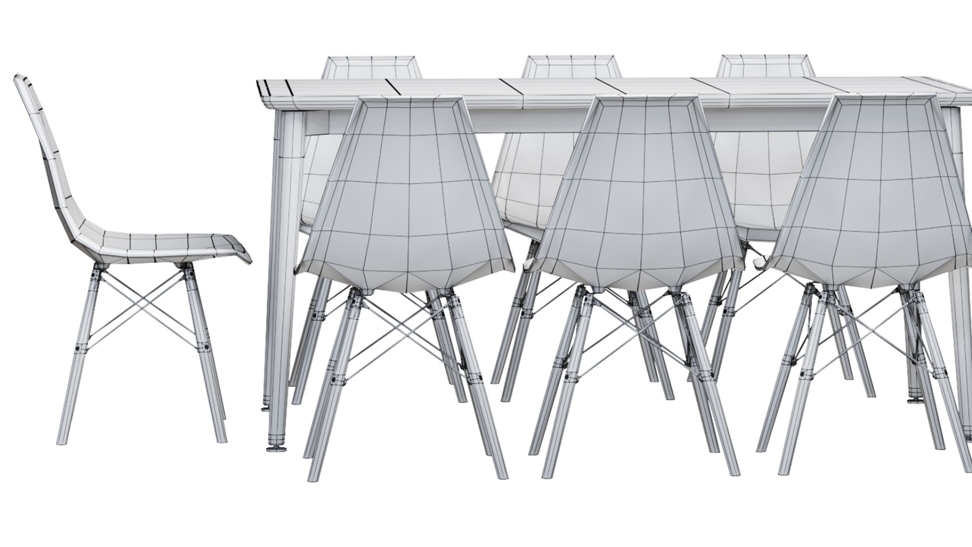 Table Set 3d Model Turbosquid 2167125