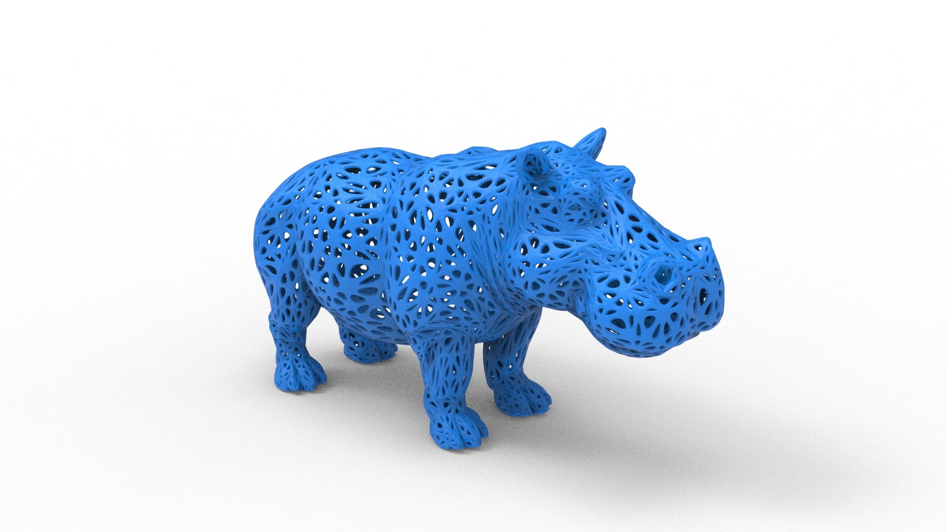 Hippopotamus Voronoi Style 3D Model - TurboSquid 2403370