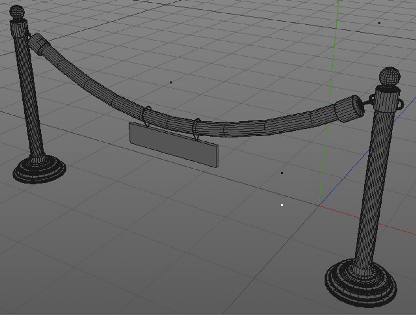 3d Model Velvet Rope