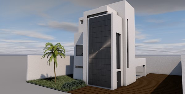 c4d modern house