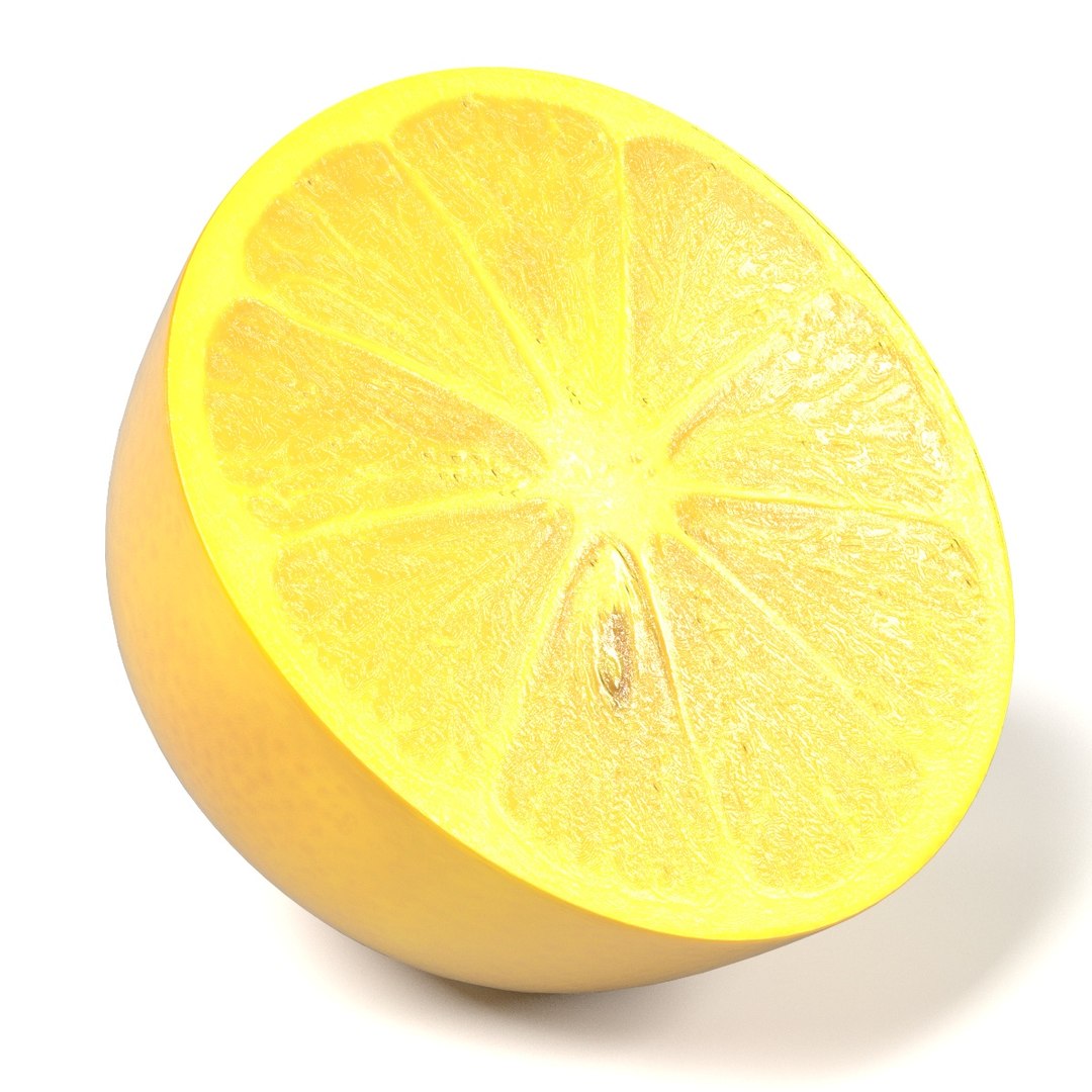3d Lemons Slices Halves Model
