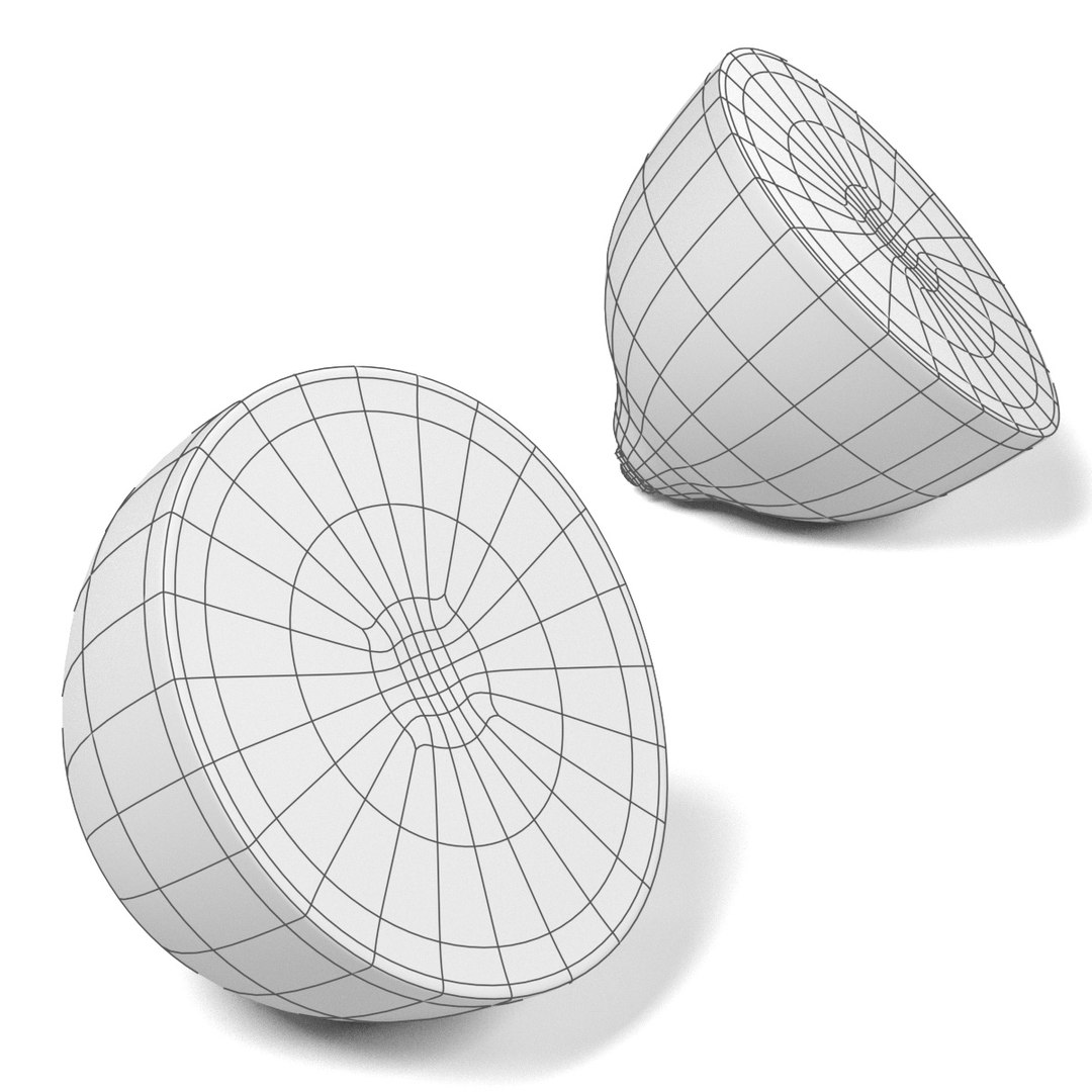 3d Lemons Slices Halves Model