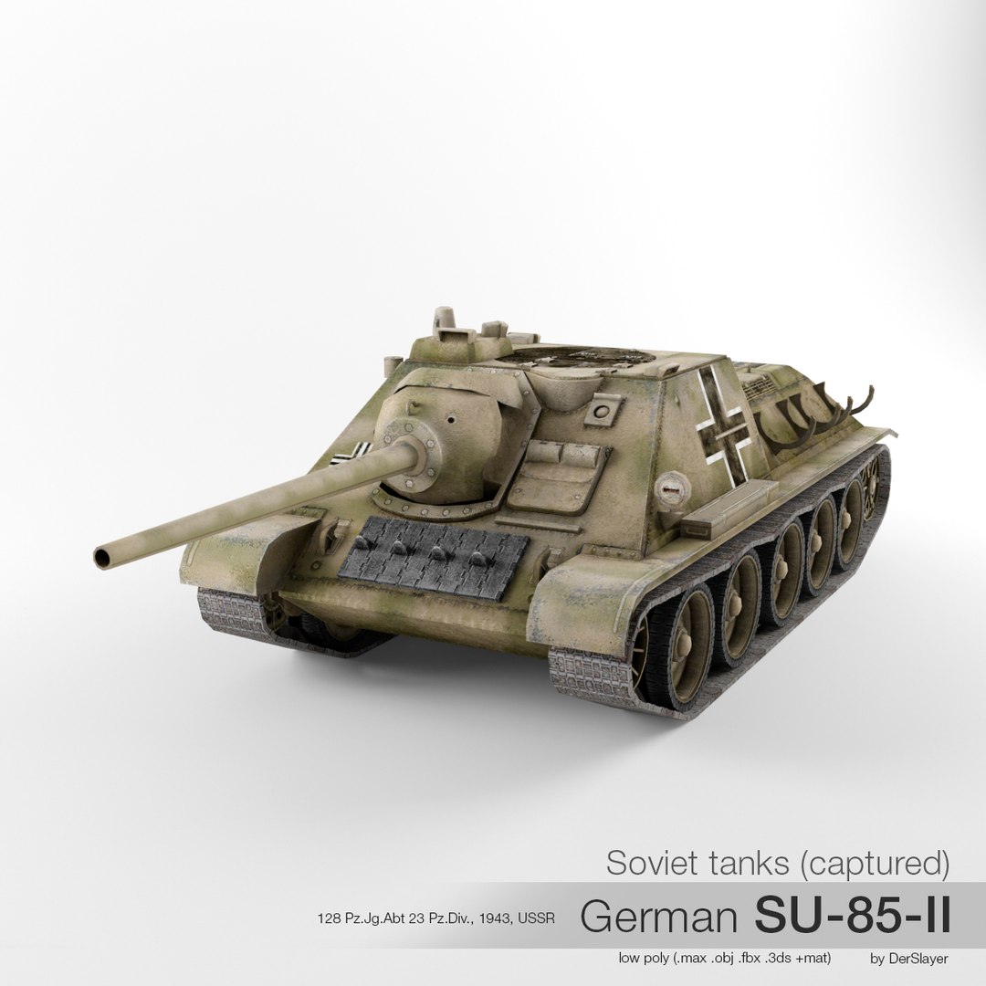 Max Su-85-ii Su-85 Soviet War Tank