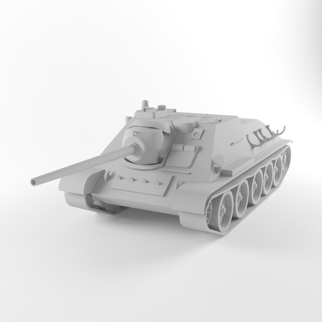 Max Su-85-ii Su-85 Soviet War Tank