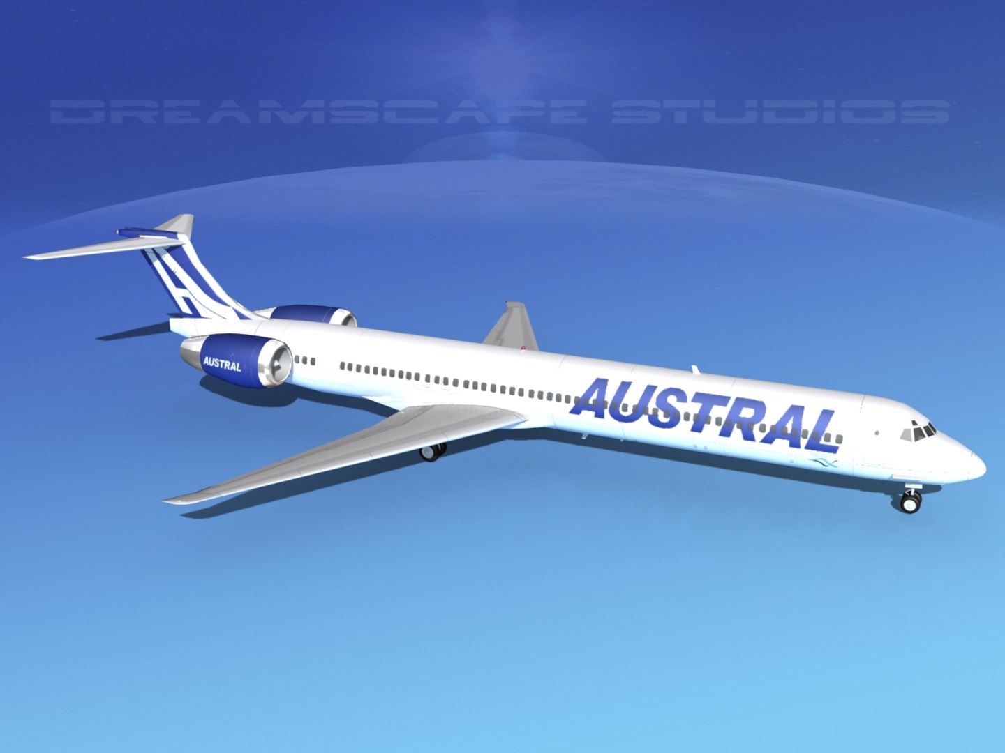 3d md-90 jet commercial model