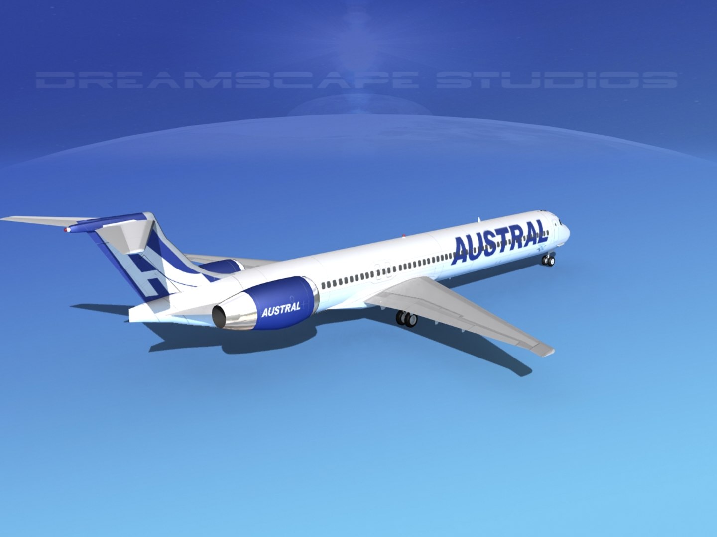 3d md-90 jet commercial model