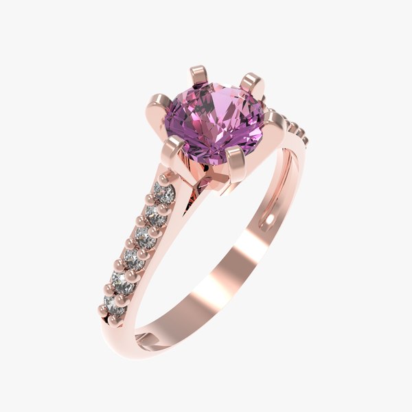 3D Cincin Diamond Solitaire ring model - TurboSquid 1759462