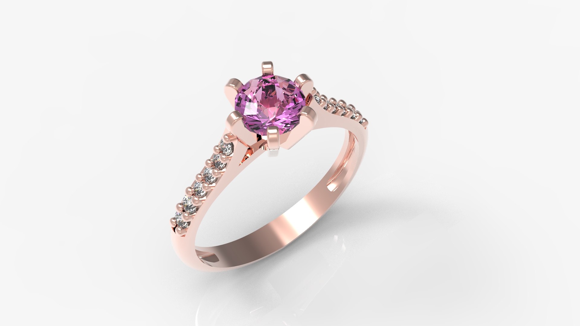 3D Cincin Diamond Solitaire ring model - TurboSquid 1759462