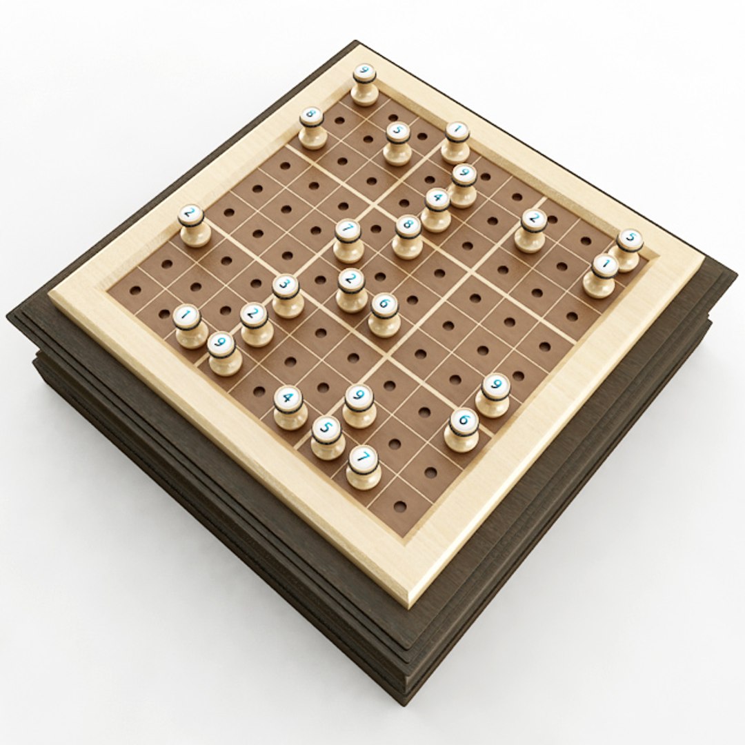 Wooden Sudoku Board 3D Model - TurboSquid 1299310