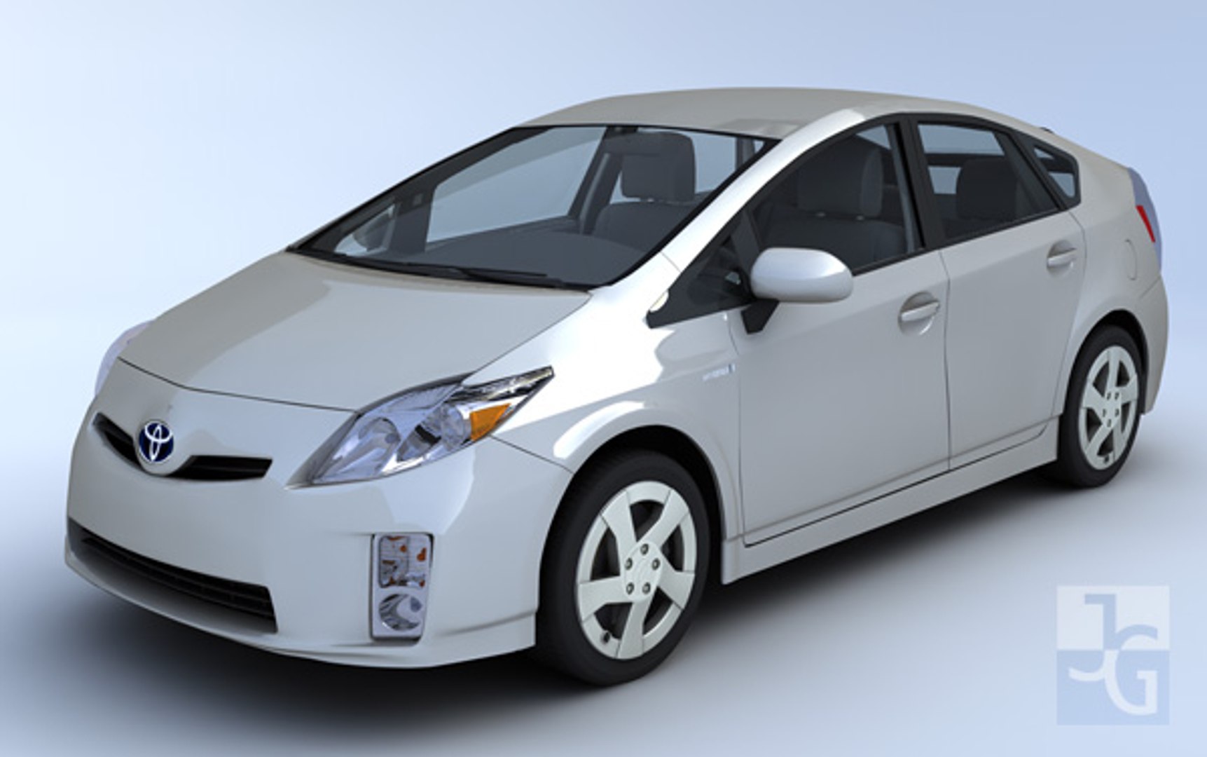 3d c4d toyota prius 2010