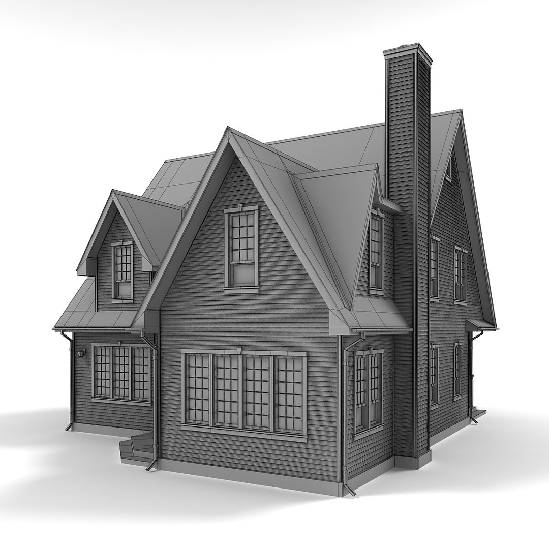 Two-story Cottage 64 Model - TurboSquid 1431739