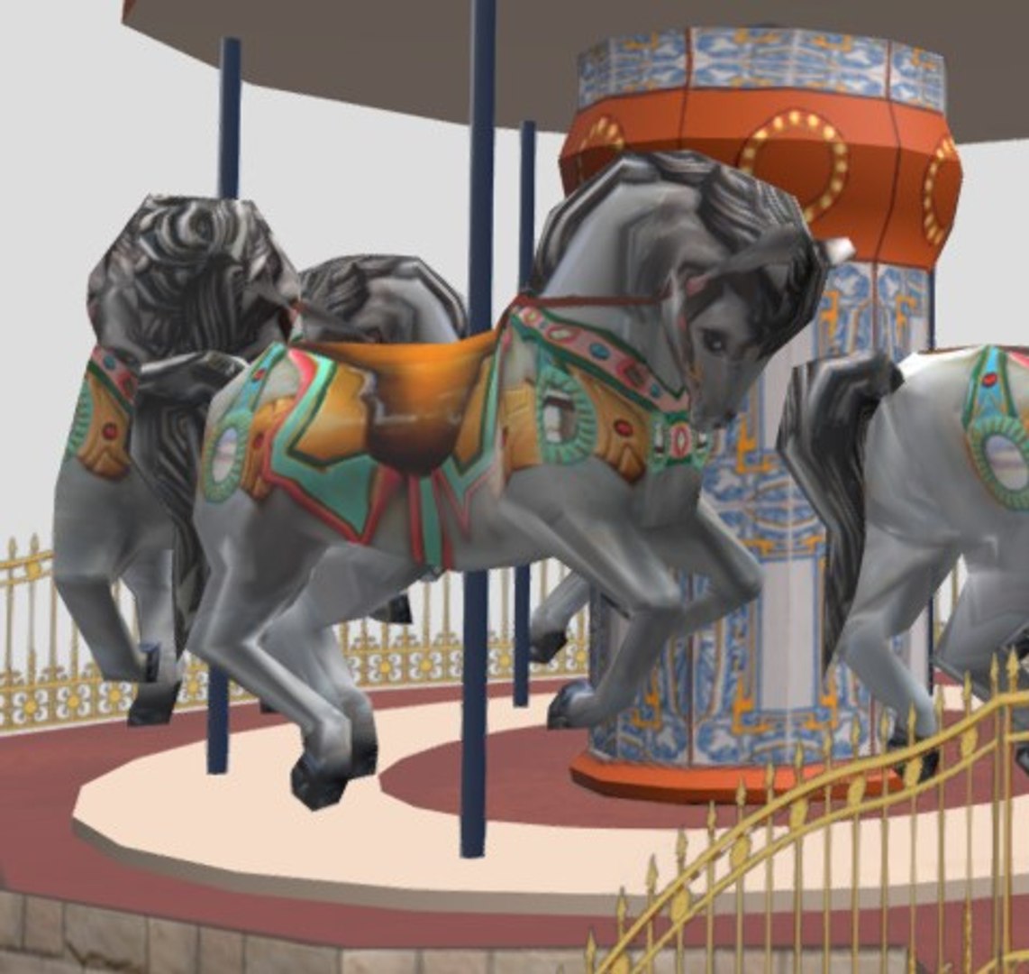3D Carousel Horses Spinning Model - TurboSquid 1594175