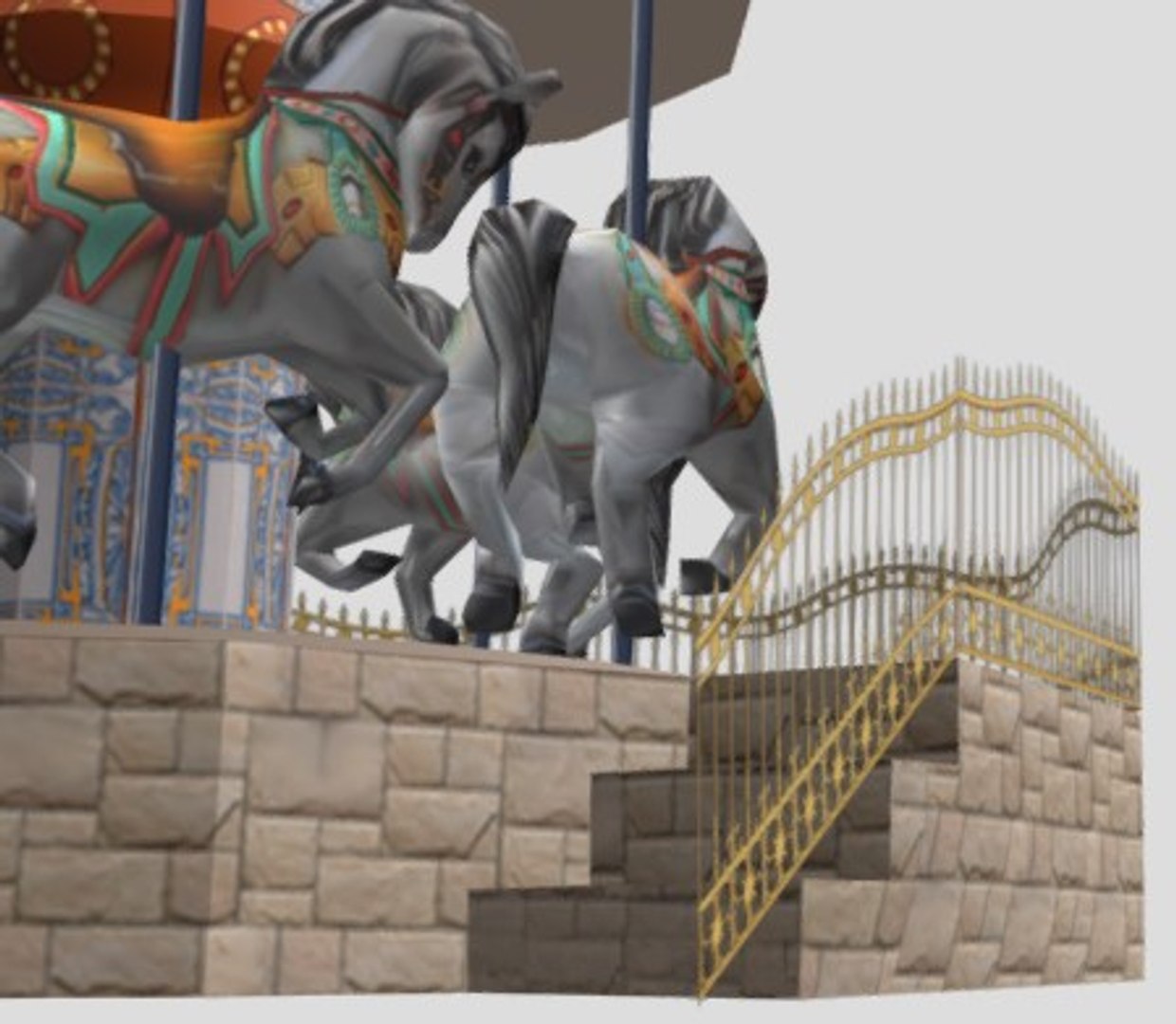 3D Carousel Horses Spinning Model - TurboSquid 1594175