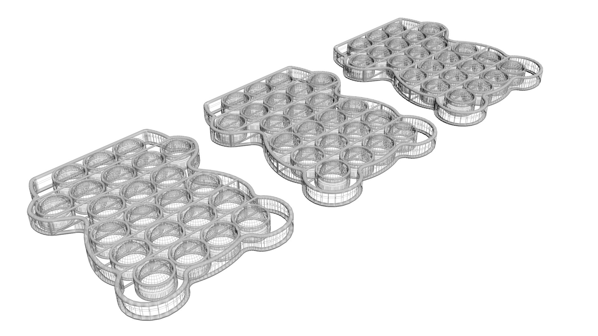 3D Bear Pop It Fidget Toys Set - TurboSquid 1786539