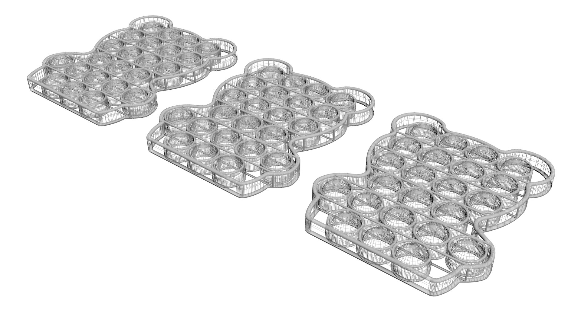 3D Bear Pop It Fidget Toys Set - TurboSquid 1786539