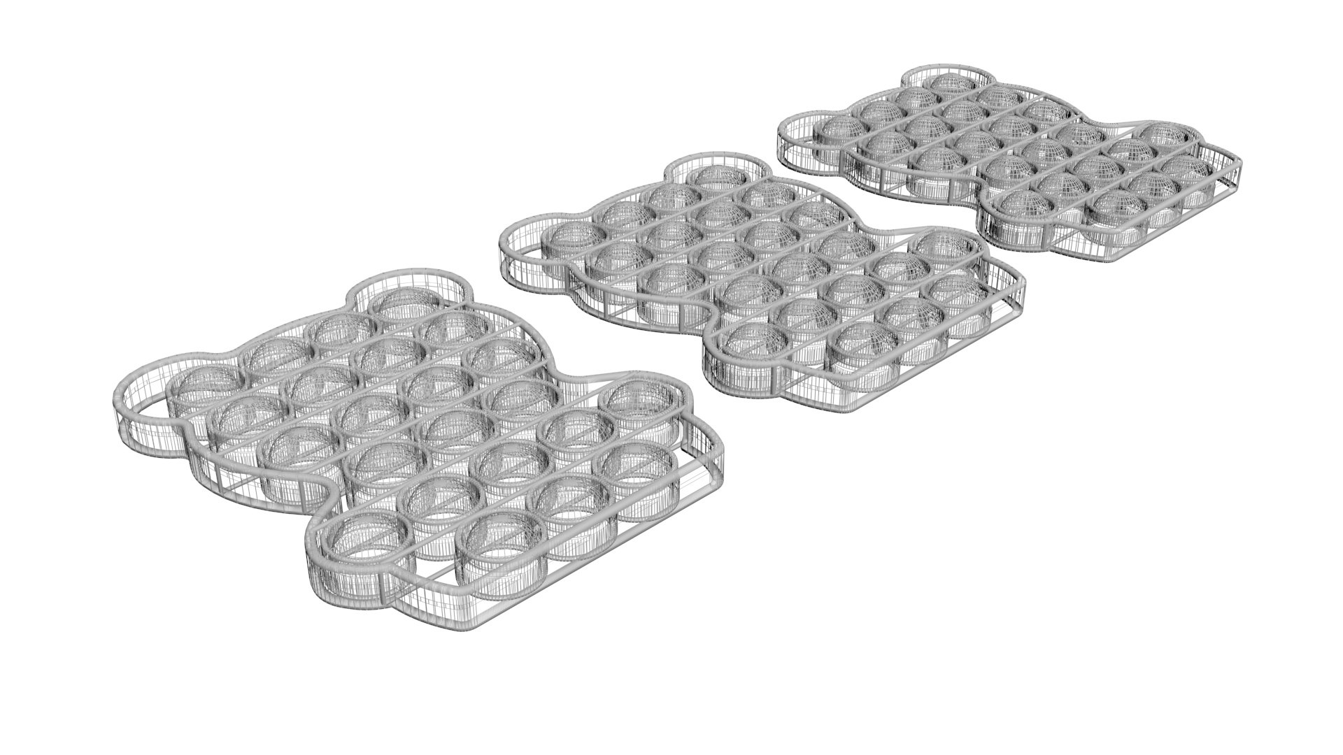 3D Bear Pop It Fidget Toys Set - TurboSquid 1786539