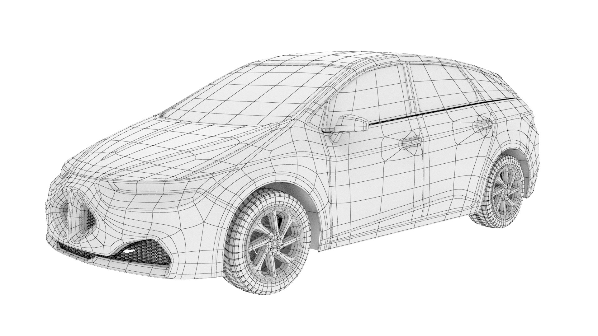 3D Generic Compact Car Concept Model - TurboSquid 1788344