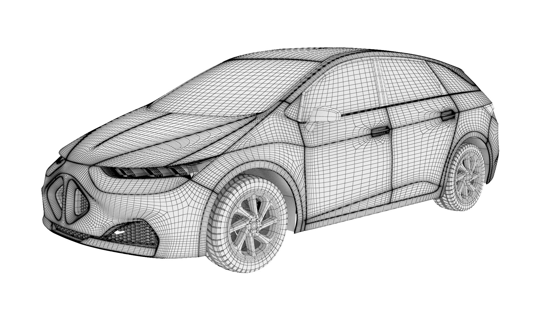 3D Generic Compact Car Concept Model - TurboSquid 1788344