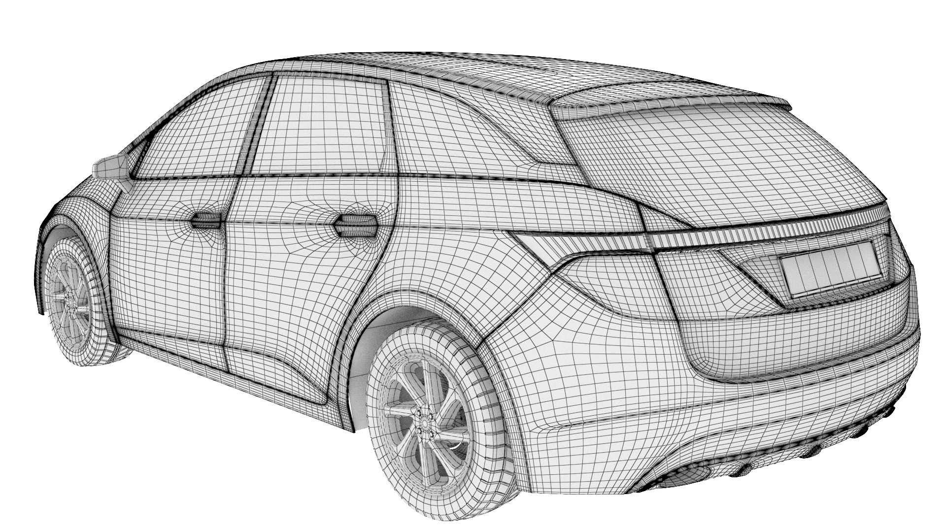 3D Generic Compact Car Concept Model - TurboSquid 1788344