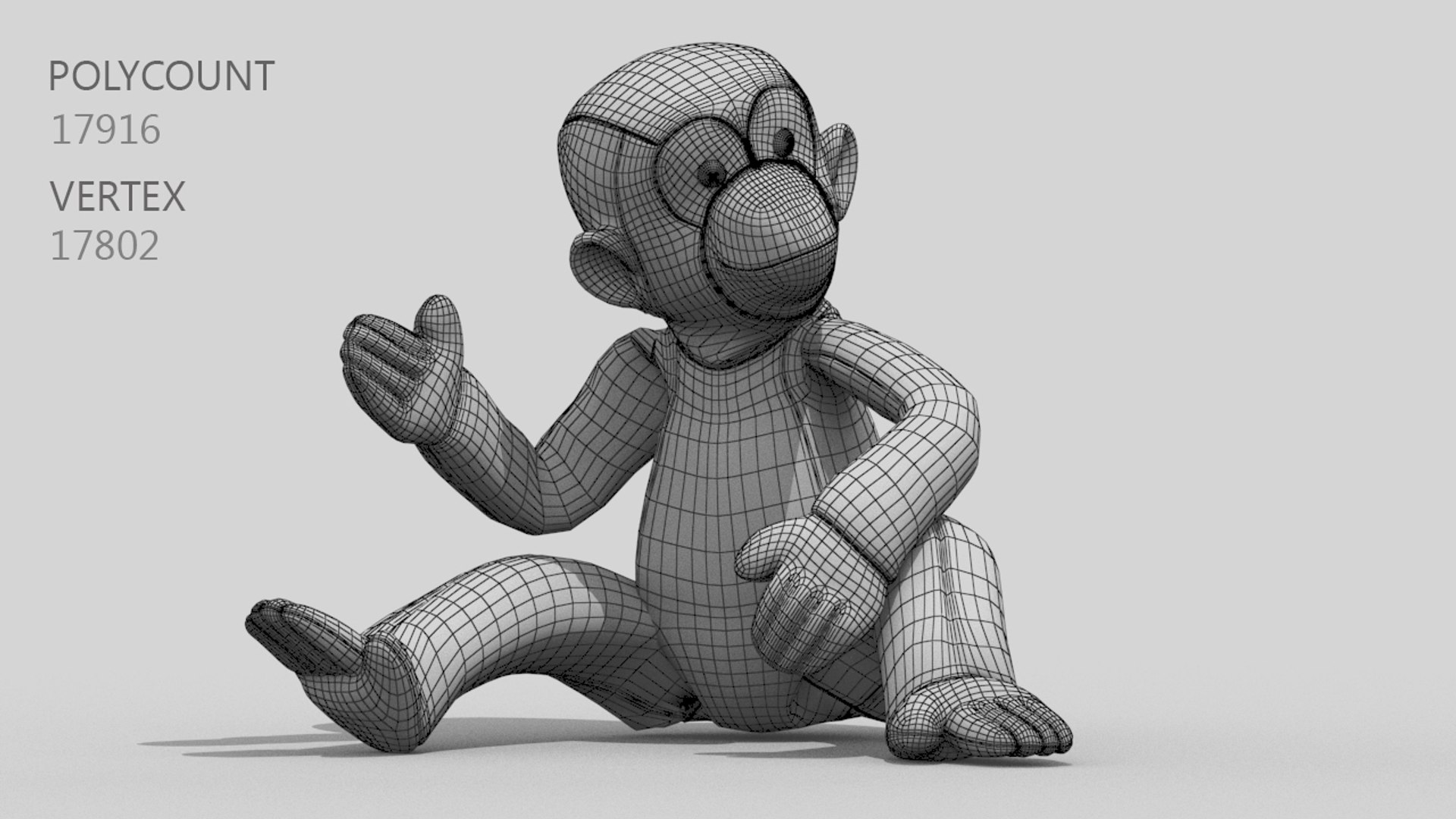 toy monkey fur 3d max
