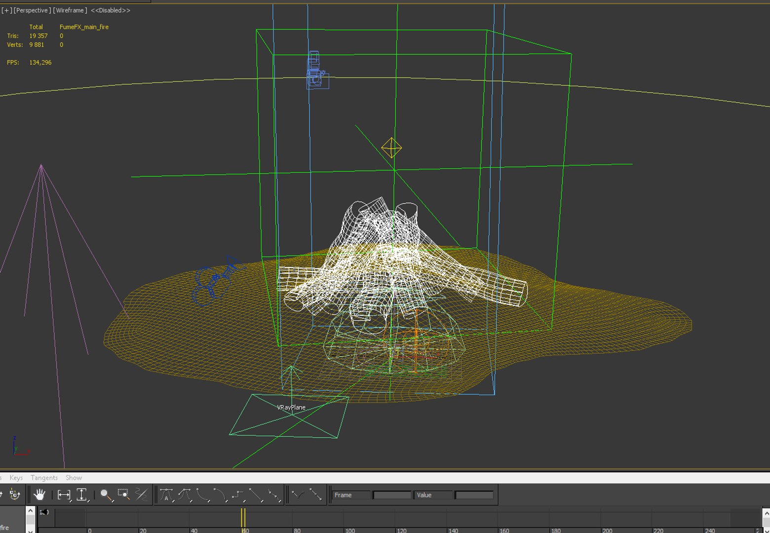 3d Model Bonfire Ready Scene Fumefx