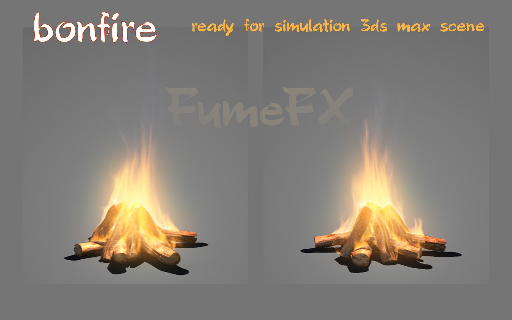 3d Model Bonfire Ready Scene Fumefx