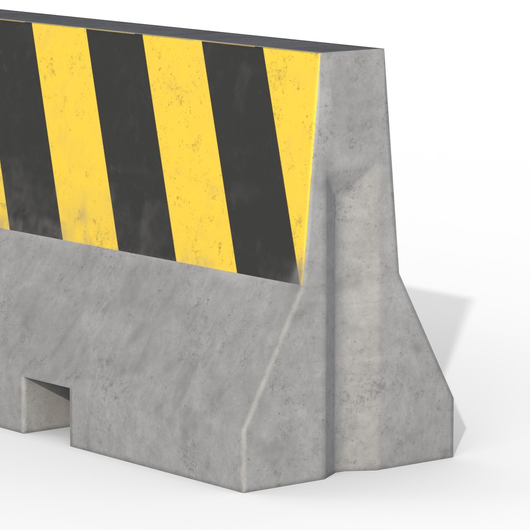Concrete Traffic Barrier Model - TurboSquid 2114417