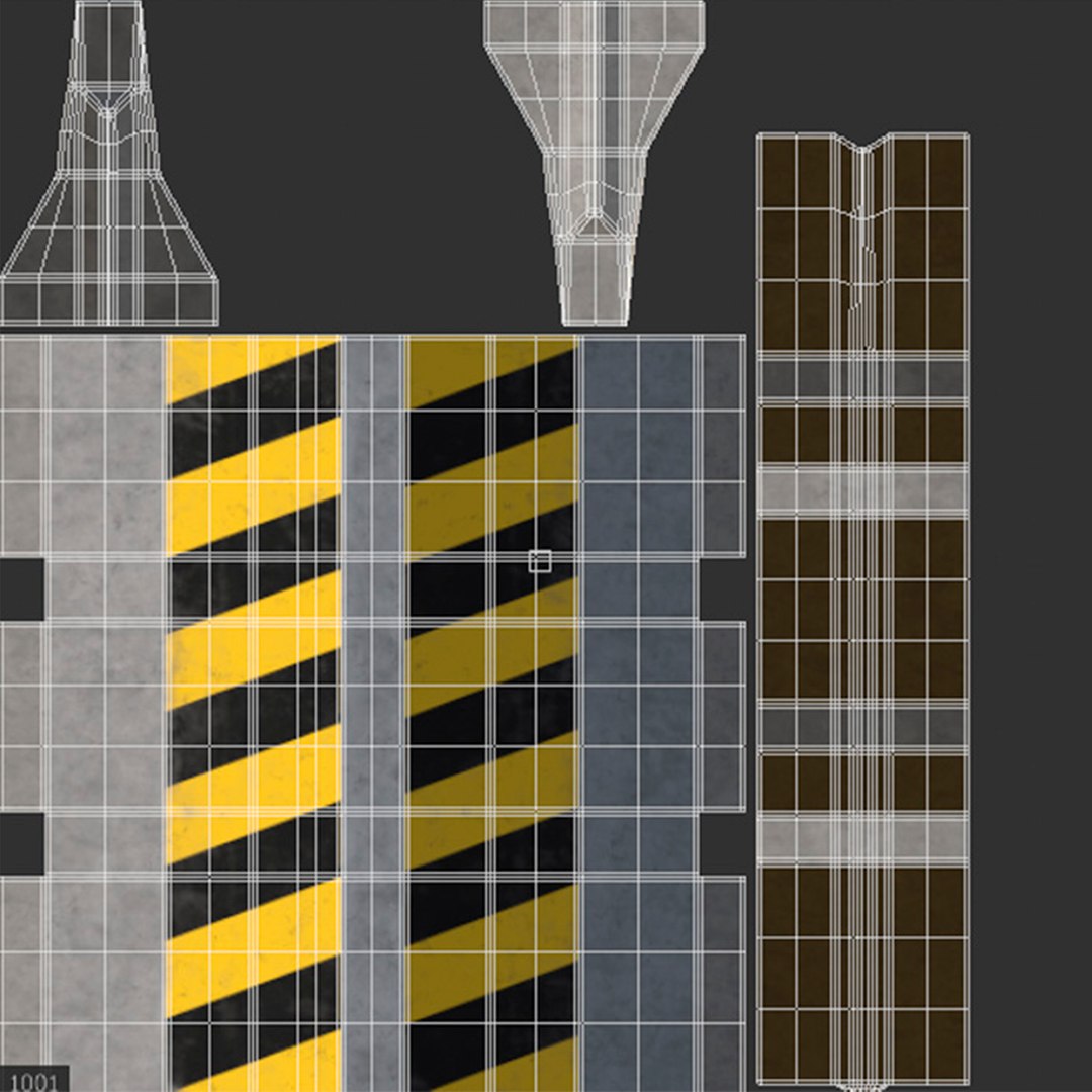 Concrete Traffic Barrier Model - TurboSquid 2114417