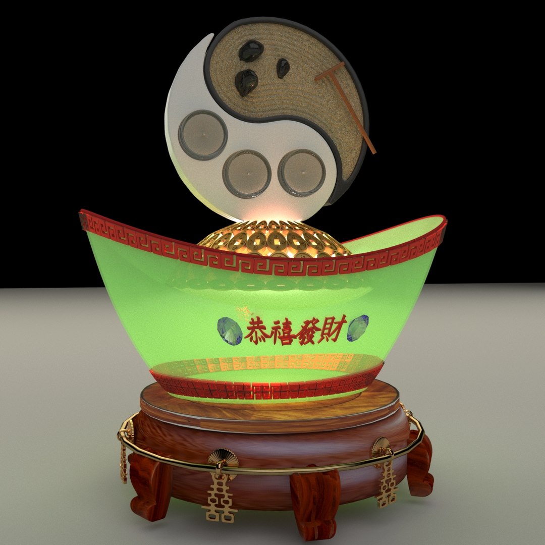 3D chinese gold ingot model - TurboSquid 1602159
