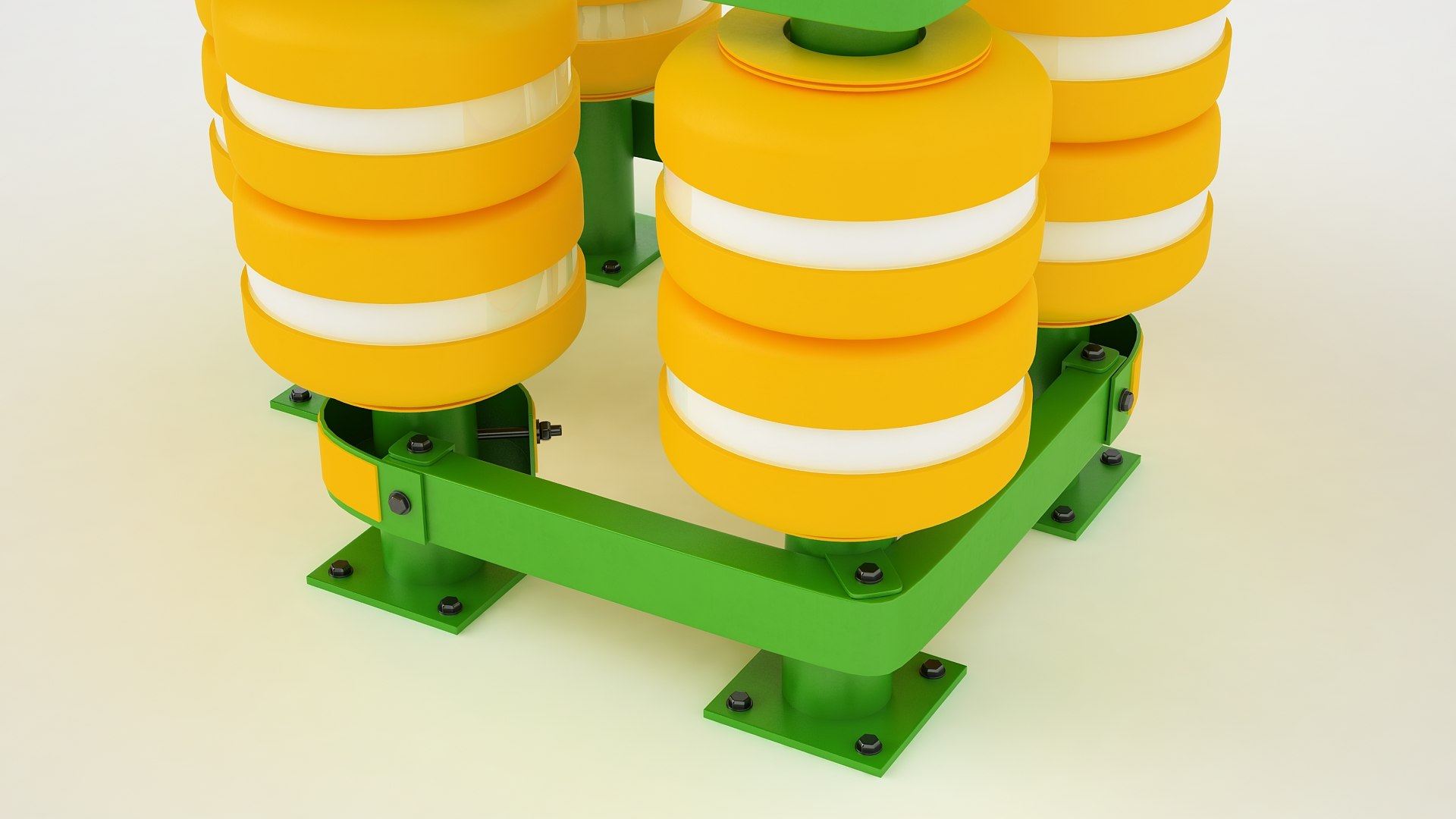 3D Safety Roller Barrier - TurboSquid 1622485