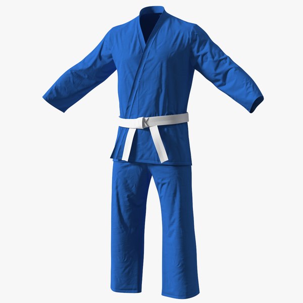 Karate Uniform Blue 3D model - TurboSquid 1957286