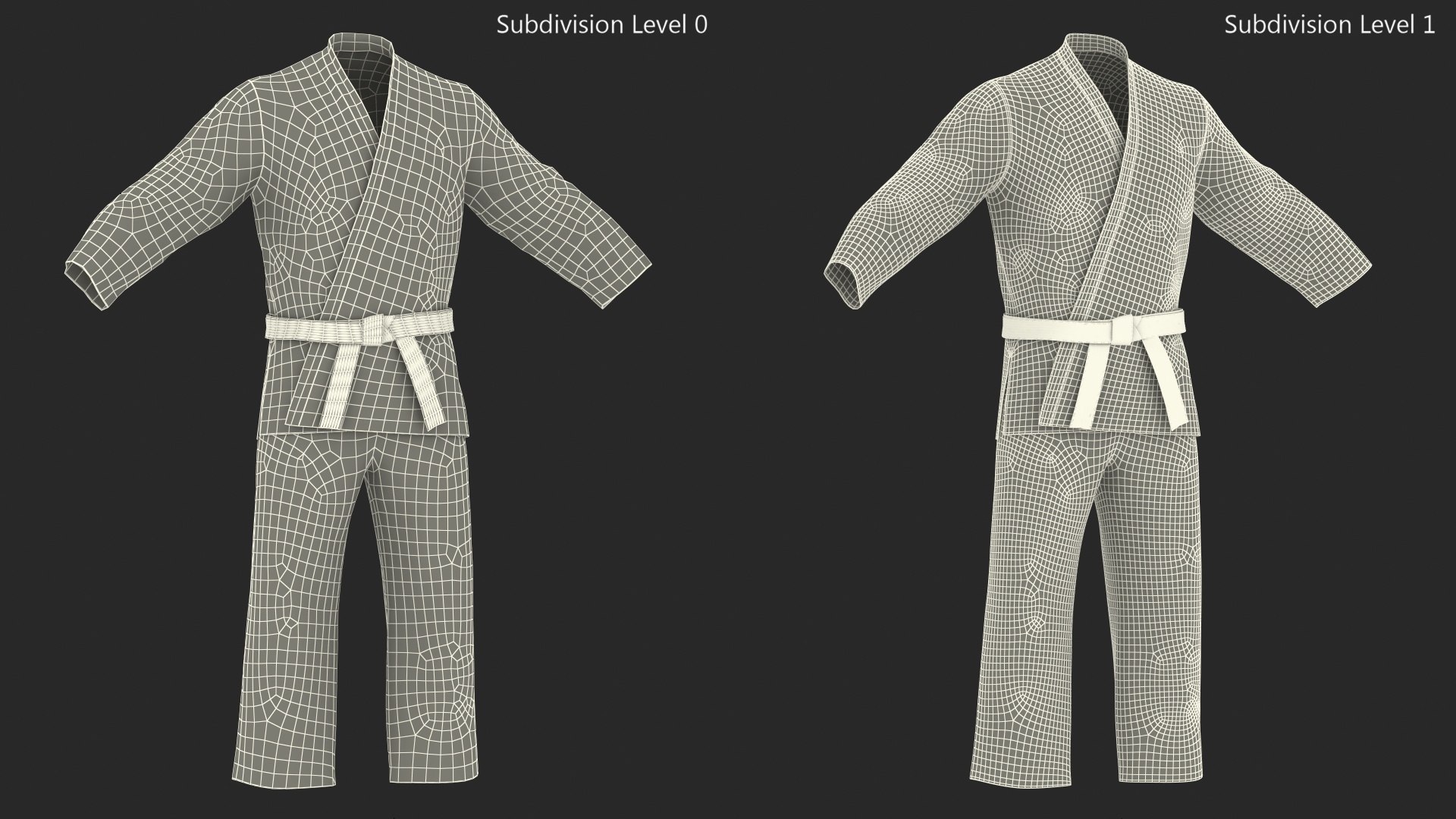 Karate Uniform Blue 3D Model - TurboSquid 1957286