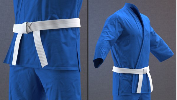 modelo 3d Uniforme de Karate Azul - TurboSquid 1957286