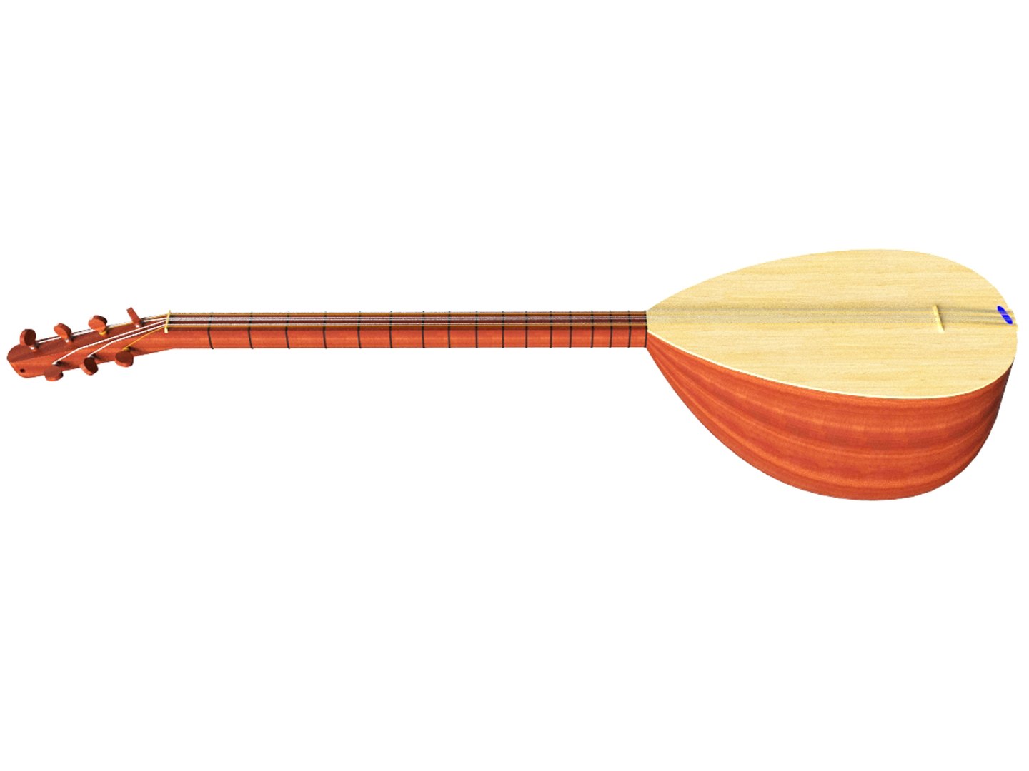 3D Baglama Saz Turkish Instrument Model - TurboSquid 2185465