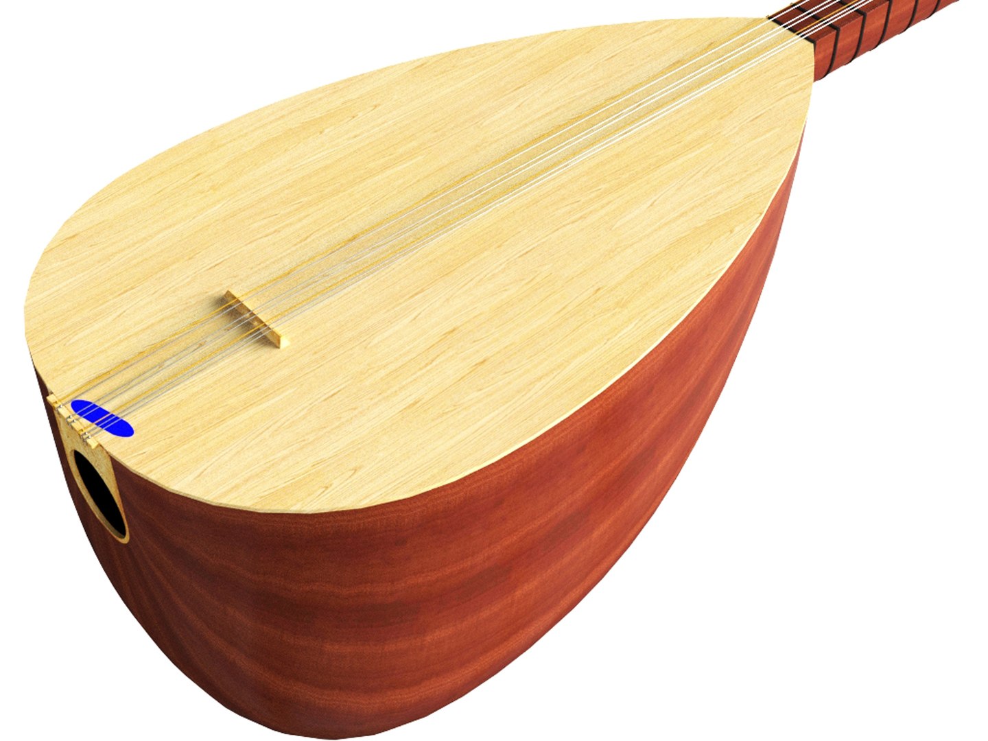 3D Baglama Saz Turkish Instrument Model - TurboSquid 2185465