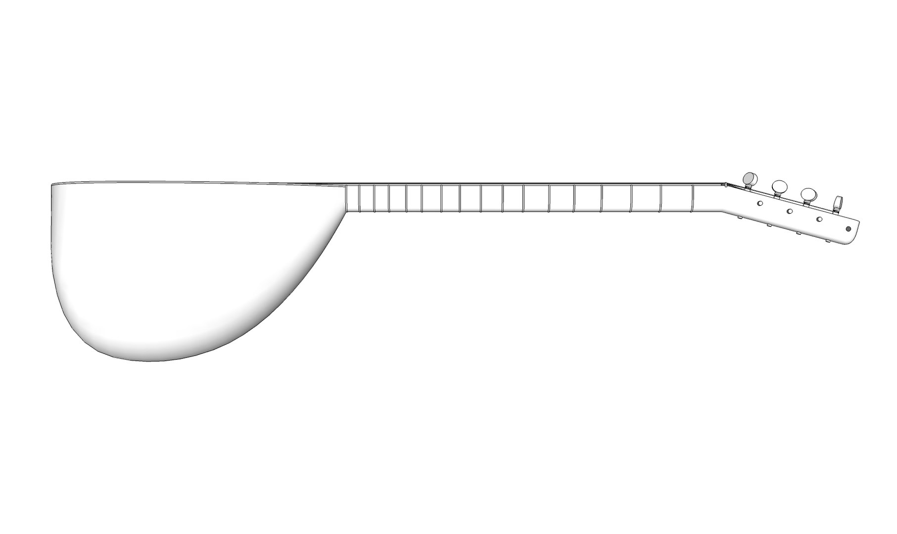 3D Baglama Saz Turkish Instrument Model - TurboSquid 2185465