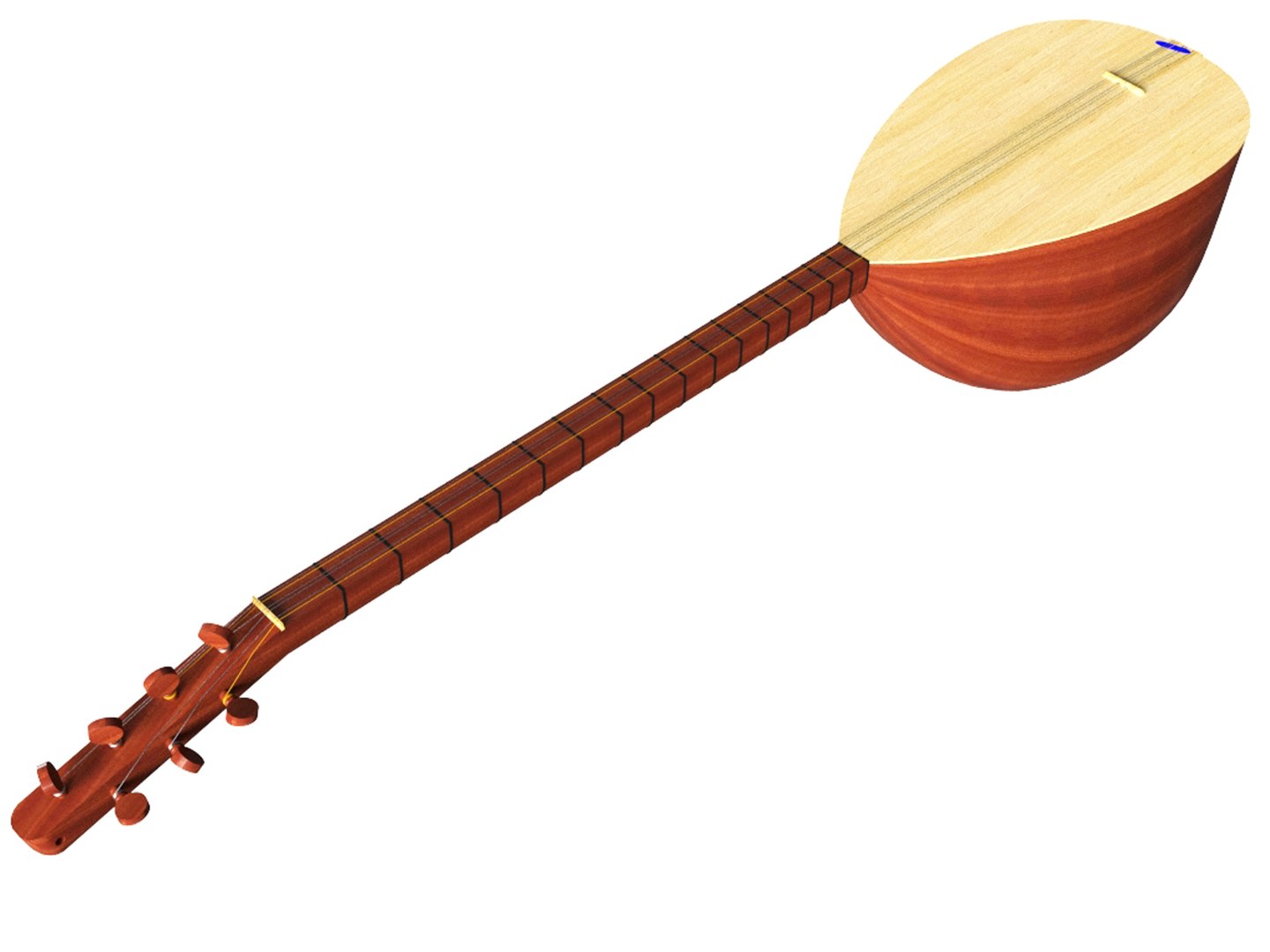 3D Baglama Saz Turkish Instrument Model - TurboSquid 2185465