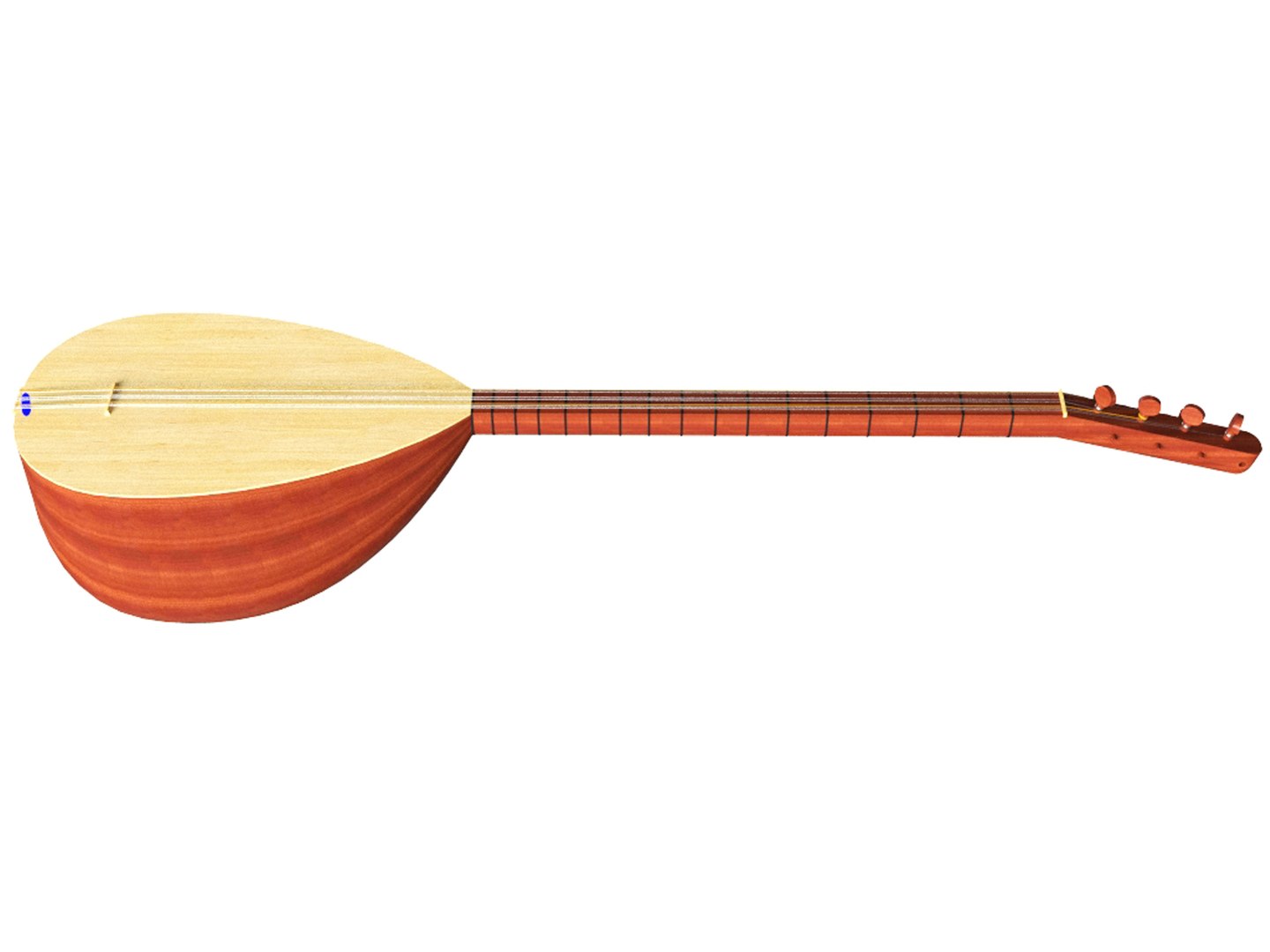 3D Baglama Saz Turkish Instrument Model - TurboSquid 2185465