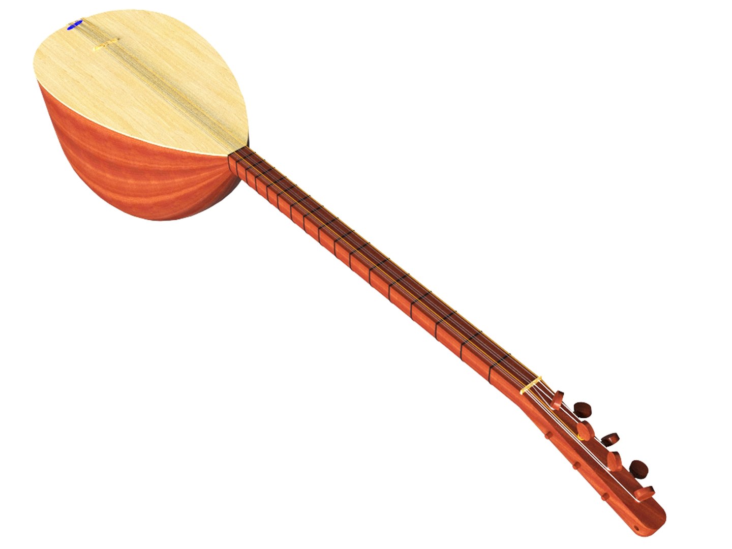 3D Baglama Saz Turkish Instrument Model - TurboSquid 2185465
