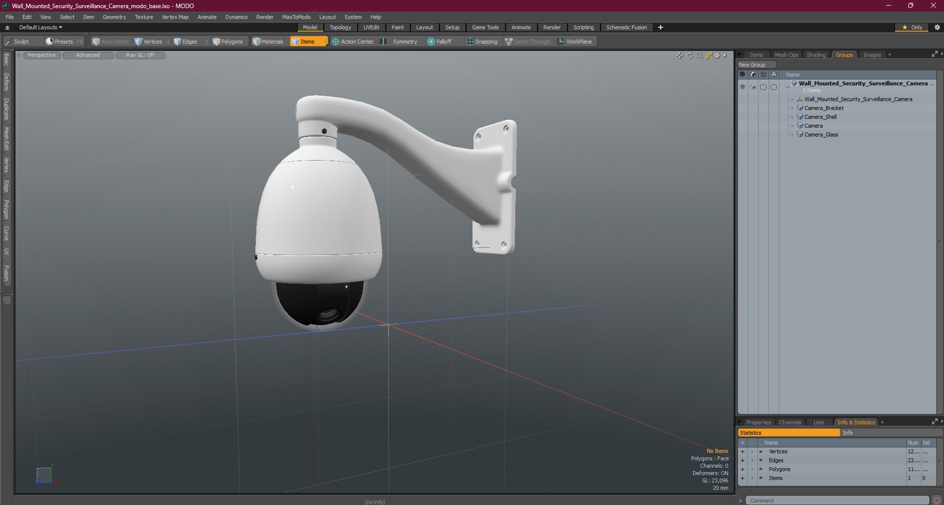 3D Model Wall Mounted Security Surveillance Camera - TurboSquid 2249601