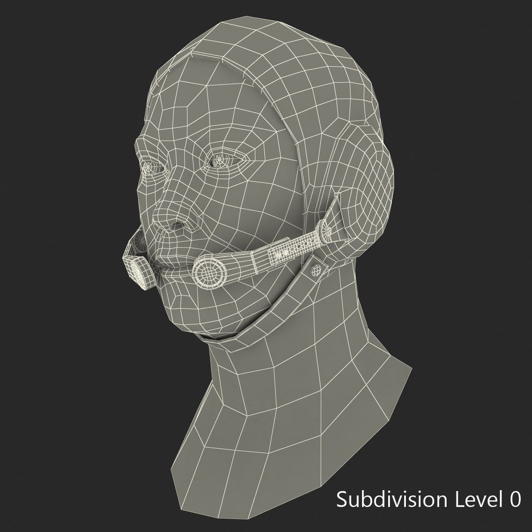 Chinese pilot head rigged 3D model - TurboSquid 1502517