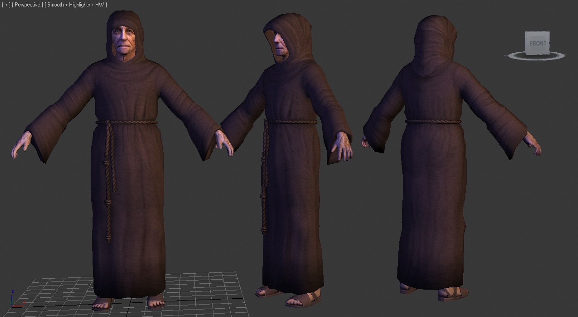 Monk Games Simulation 3d Model