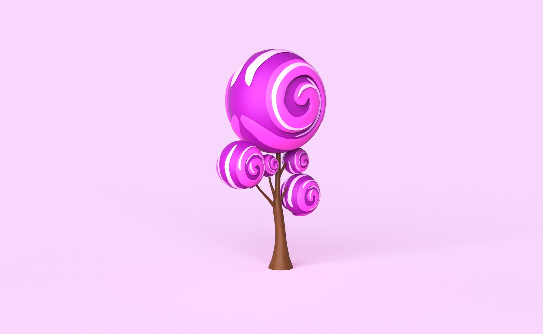 3D Cartoon Candy Tree 9 - TurboSquid 2251133