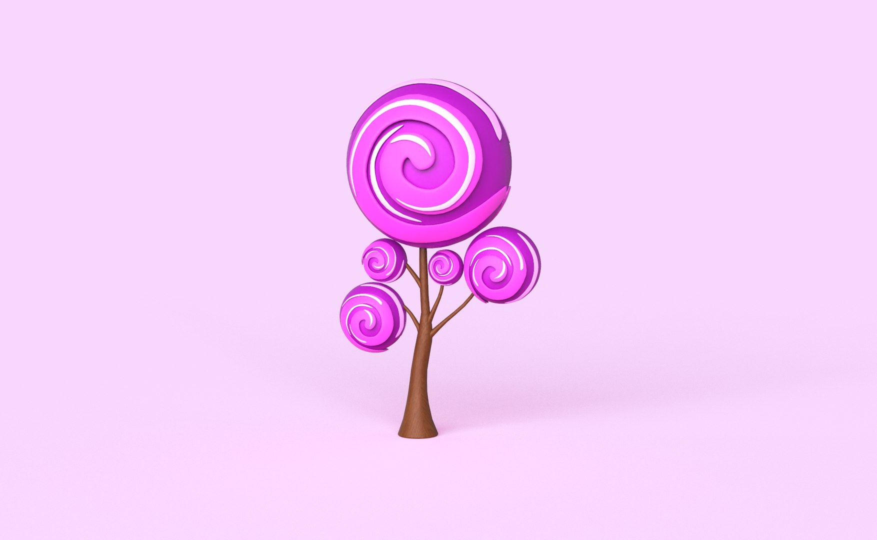 3D Cartoon Candy Tree 9 - TurboSquid 2251133