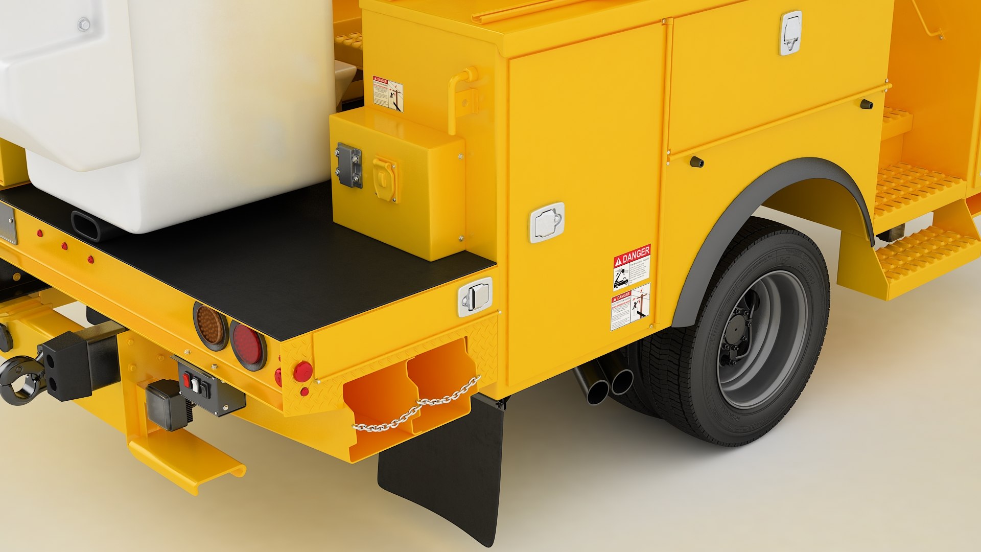 3D Articulating Bucket Truck Back Part 02 - TurboSquid 2002497