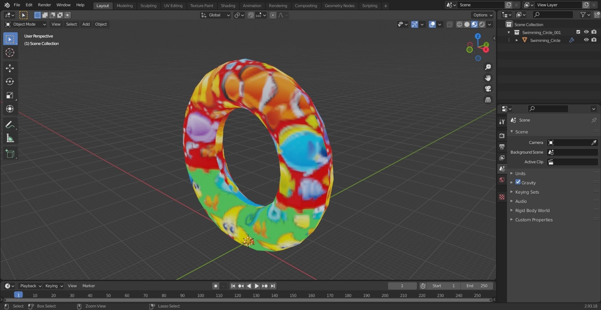 3D Swimming Circle Model - TurboSquid 2095343