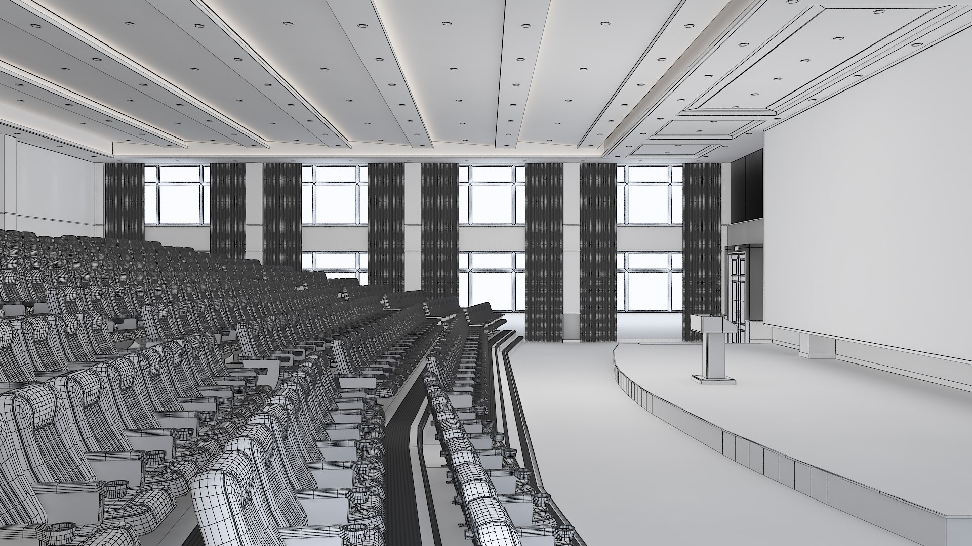 3D Model Lecture Hall Collection 04 - TurboSquid 2177049