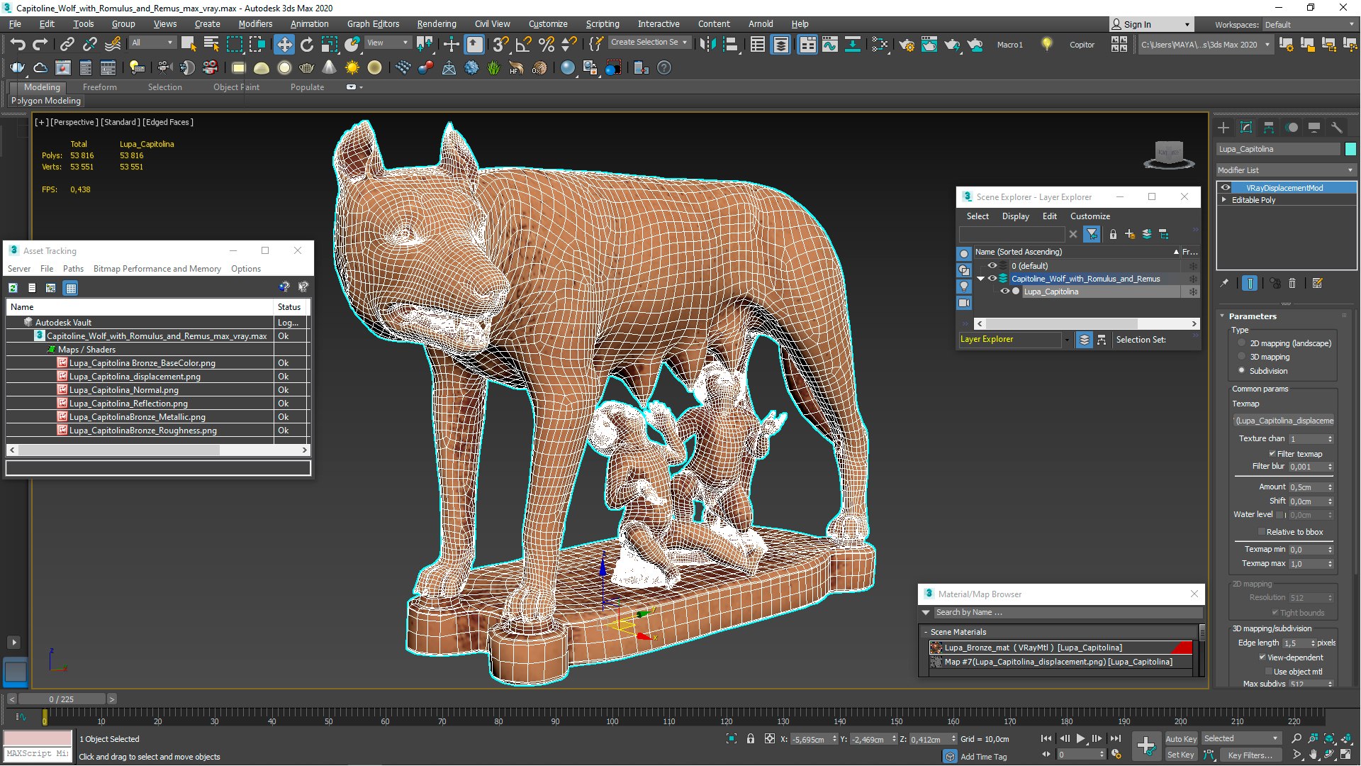 Capitoline Wolf With Romulus And Remus For 3D Print 3D Model ...