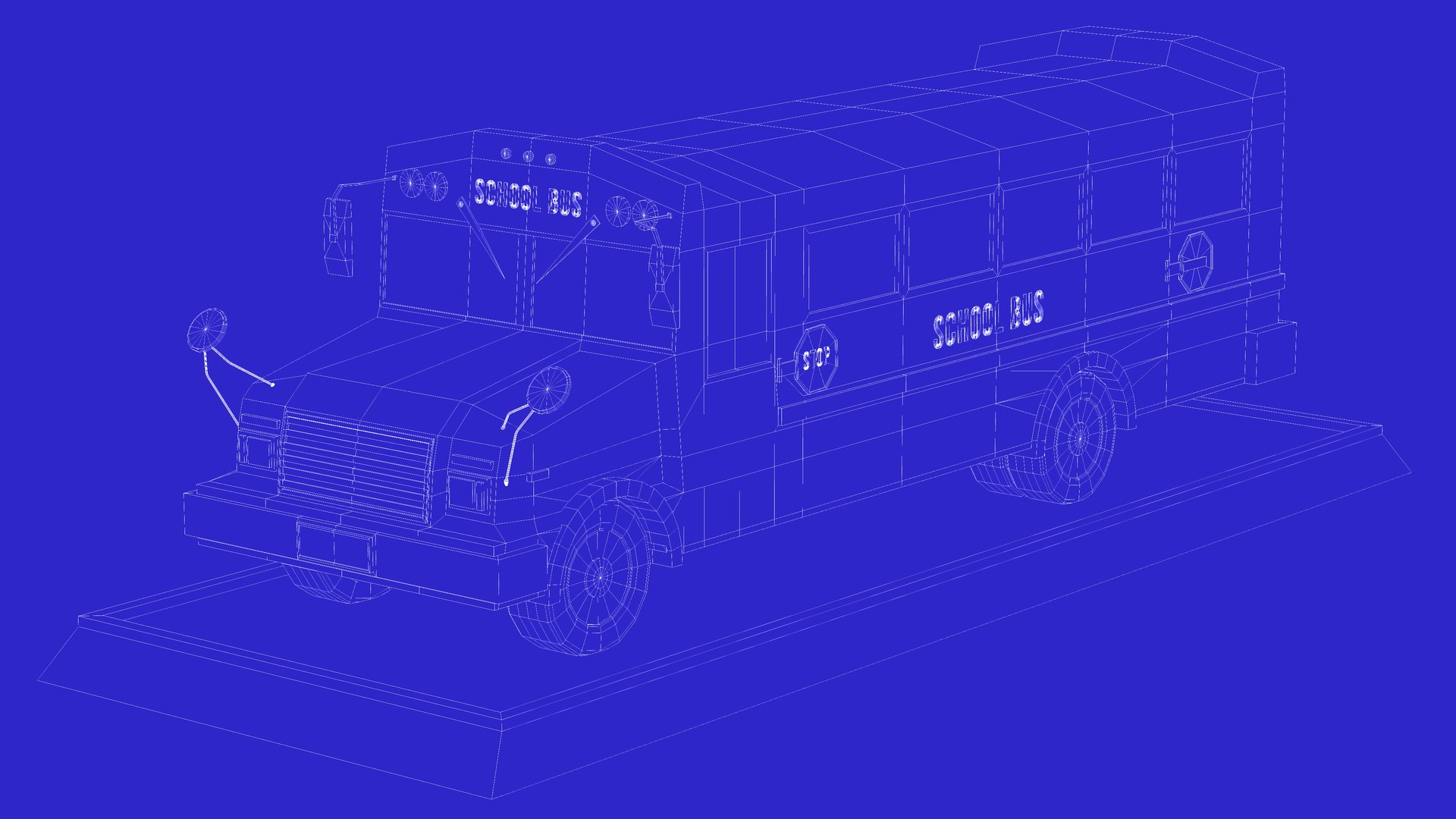 School Bus Low Poly 3D Model - TurboSquid 1908038